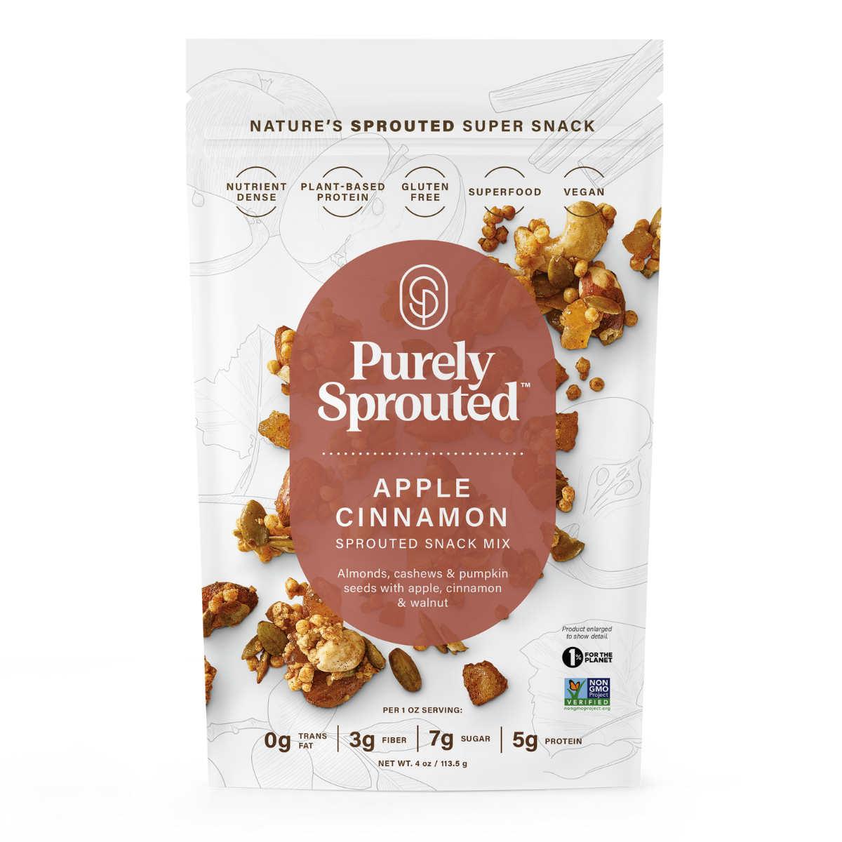 Apple Cinnamon, Sprouted Snack Mix – AwearMarket