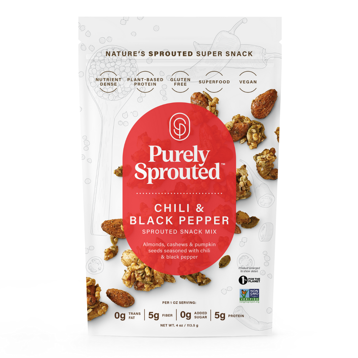 Chili & Black Pepper, Sprouted Snack Mix – AwearMarket
