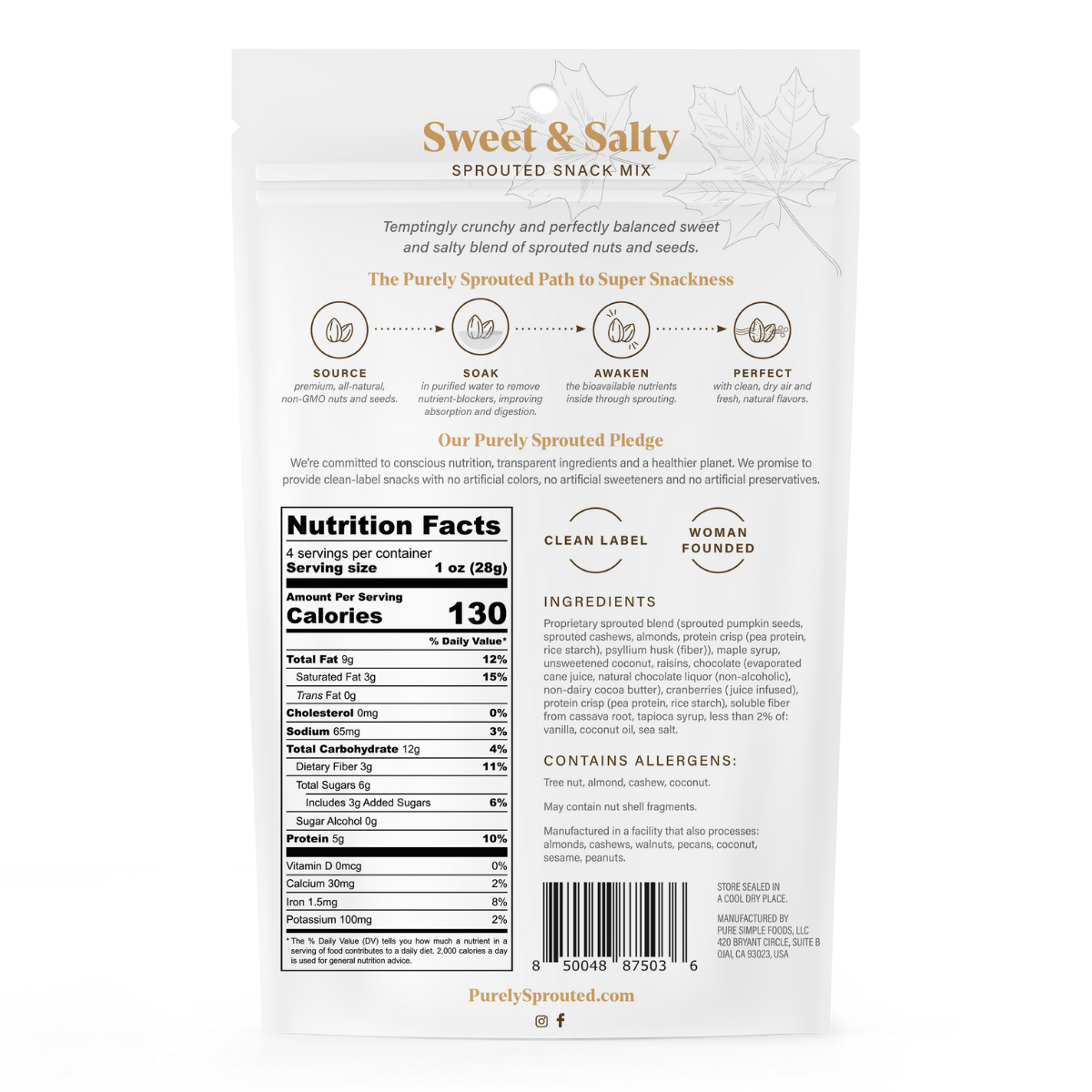 Sweet & Salty, Sprouted Snack Mix – AwearMarket